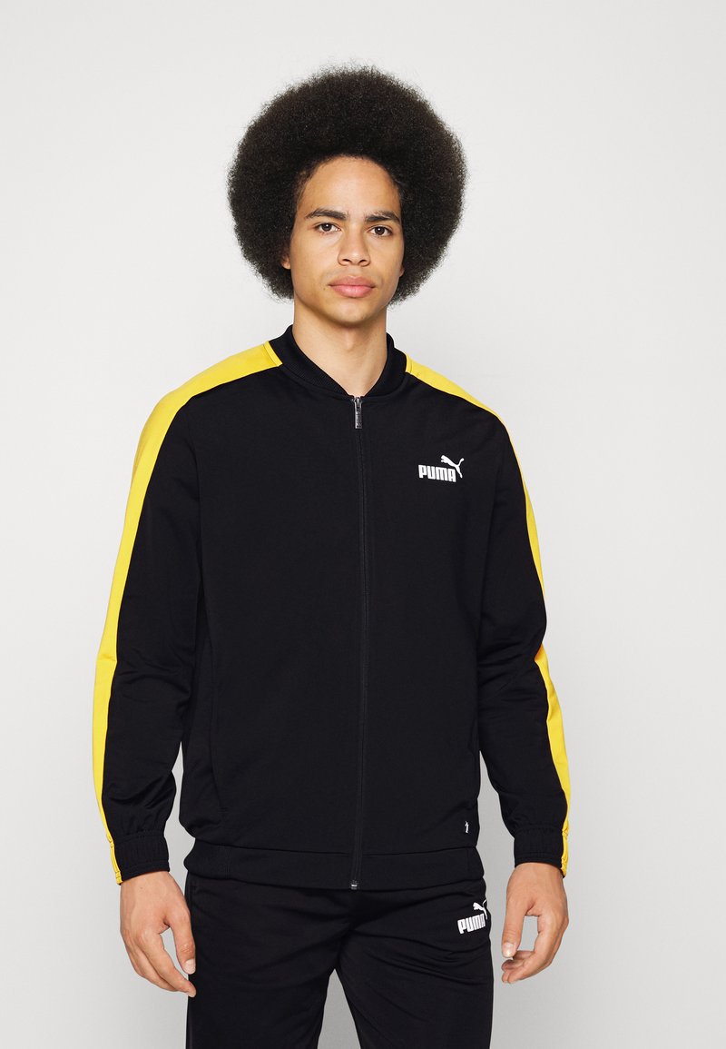 Puma BASEBALL SET - Tracksuit - black/tangerine/black - Zalando.ie