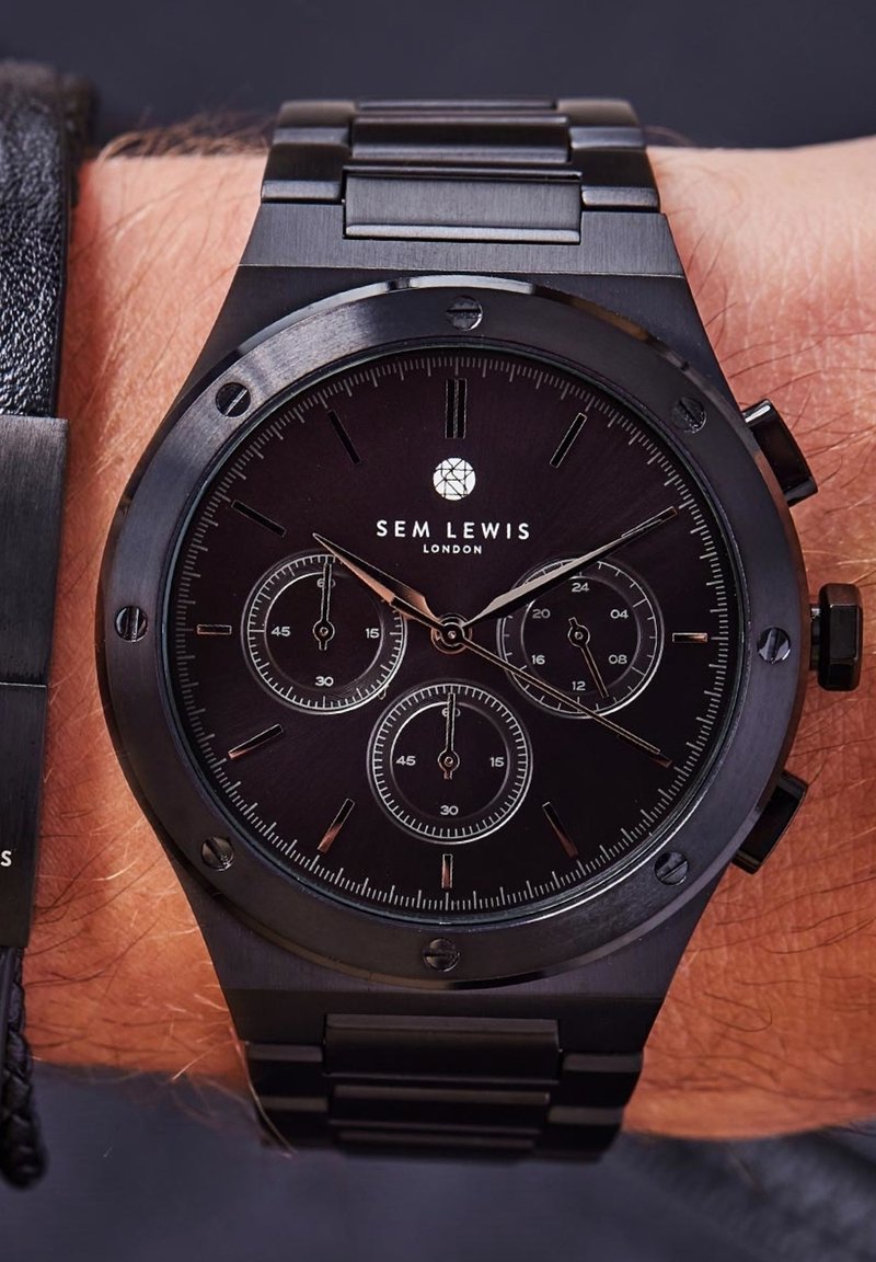 Sem Lewis SL - Chronograph watch - schwarz/black - Zalando
