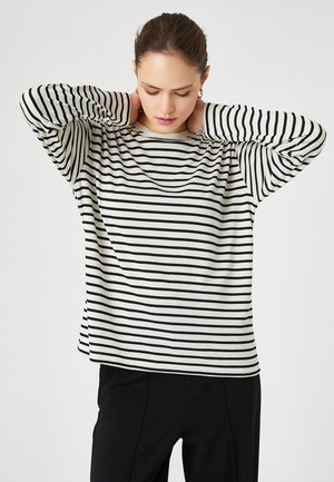 System Action STRIPES ROUND NECK - Langarmshirt - black/schwarz ...
