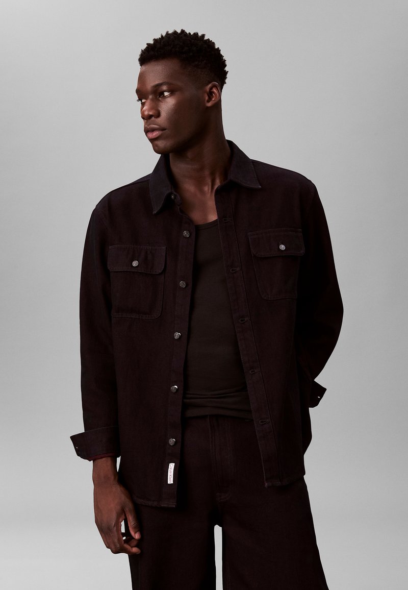 Calvin Klein Jeans 90'S - Denim jacket - merlot/black - Zalando