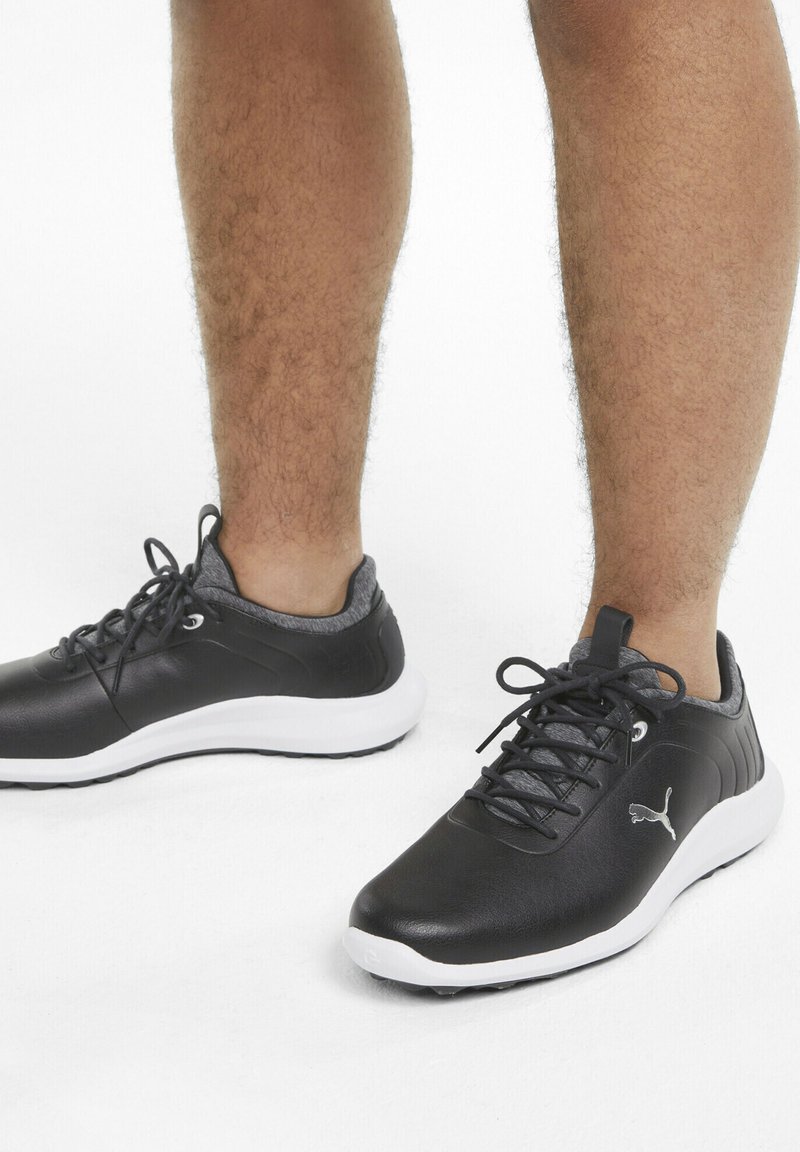 Puma Golf IGNITE PRO - Golf shoes - black silver black/black - Zalando.de