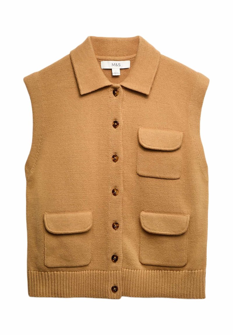 Marks & Spencer RICH POCKET - Väst - dark sand/sand - Zalando.se