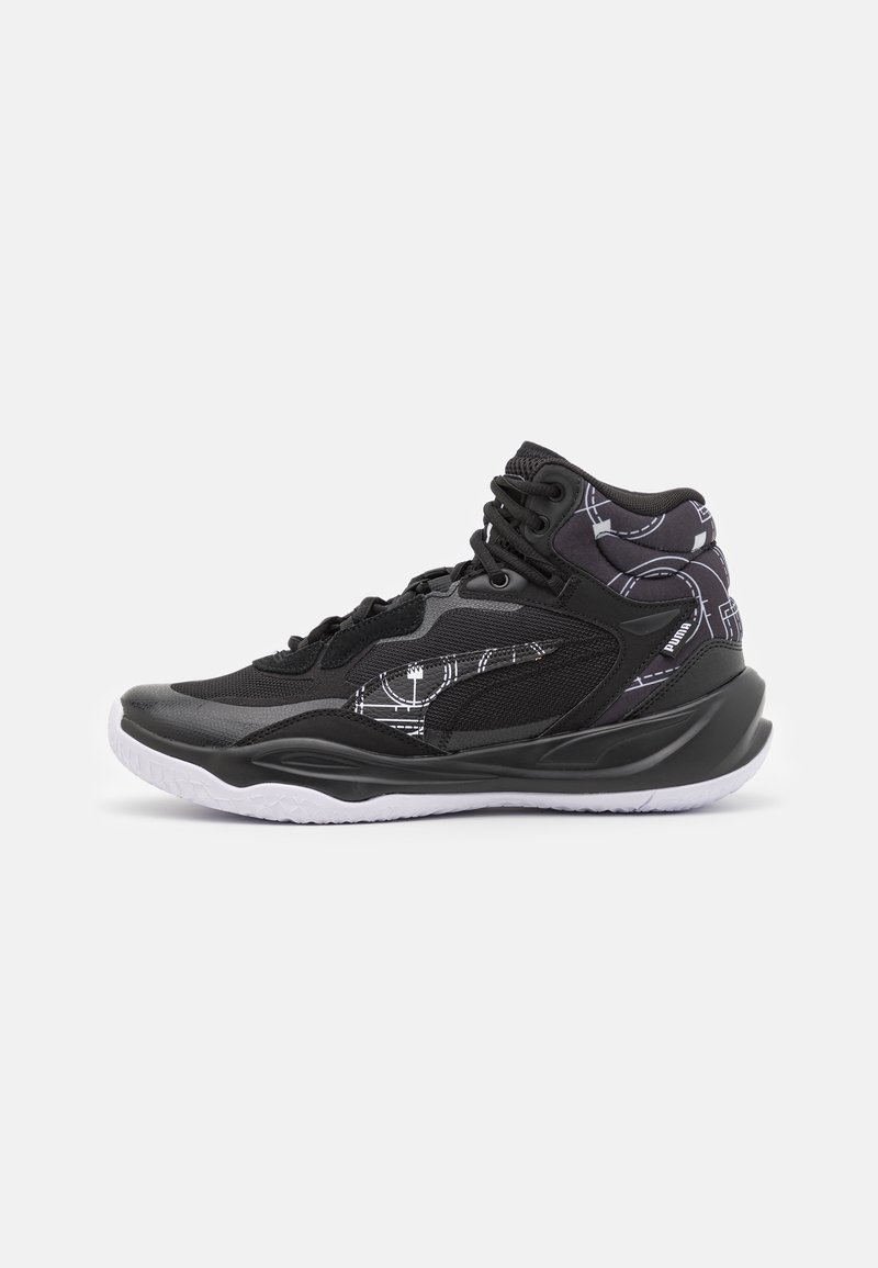 Puma PLAYMAKER PRO MID COURTSIDE - Scarpe da basket - black/white/nero ...