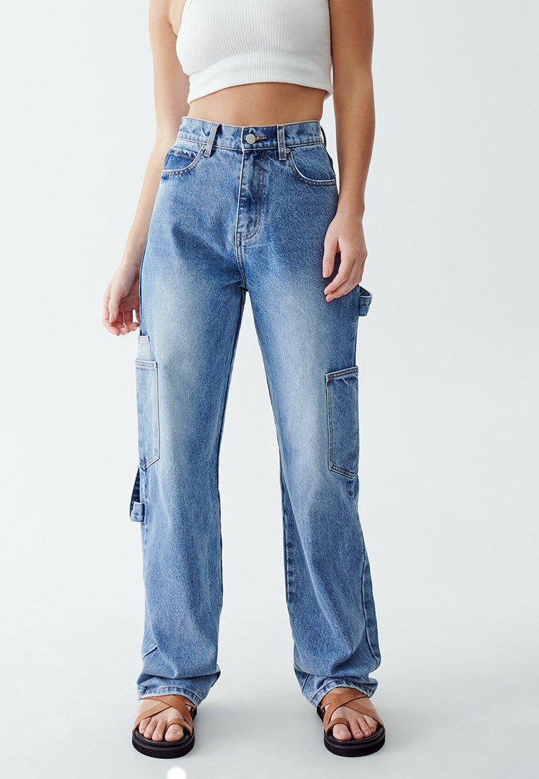 CALLI CAM - Flared jeans - mid blue wash/blå - Zalando.dk