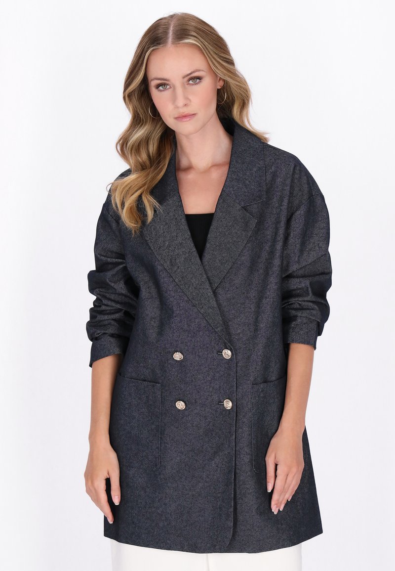 DreiMaster Short coat - navy/blue - Zalando
