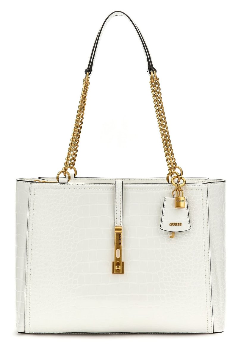 Guess JAMES MIT KROKO-PRINT - Handtas - weiß/wit - Zalando.be