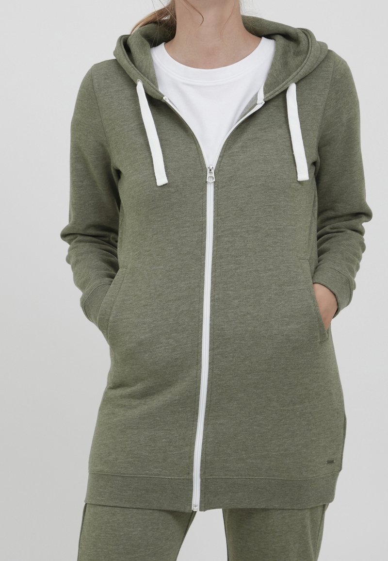 Oxmo Zip-up sweatshirt - grey denim - (Pre-owned) - Zalando
