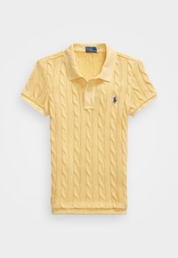Polo Ralph Lauren CABLE-KNIT POLO SHIRT - Polo shirt - fall yellow ...
