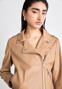 BOSS SAMELI - Lederjacke - light pastel brown/braun - Zalando.at