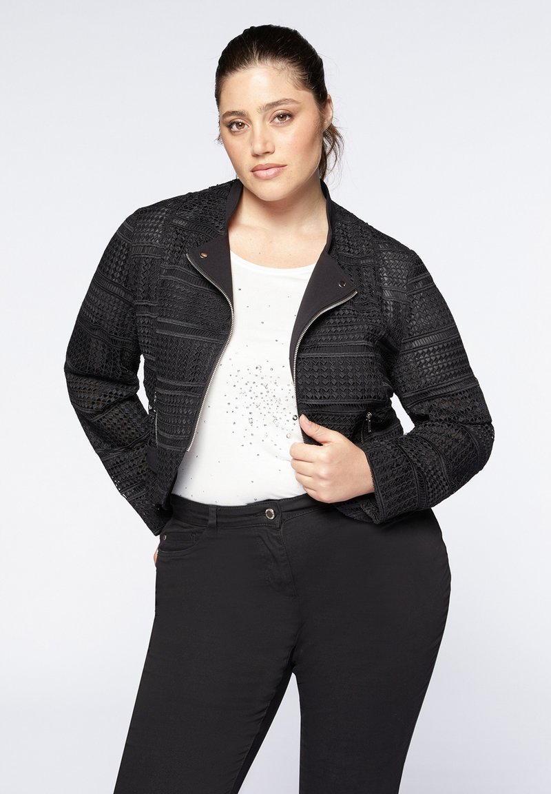 Fiorella Rubino MACRAMÉ - Summer jacket - nero/black - Zalando