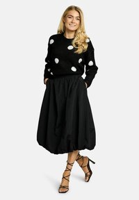 Liberté Essentiel FRO PULLOVER - Jumper - black white dot/black - Zalando