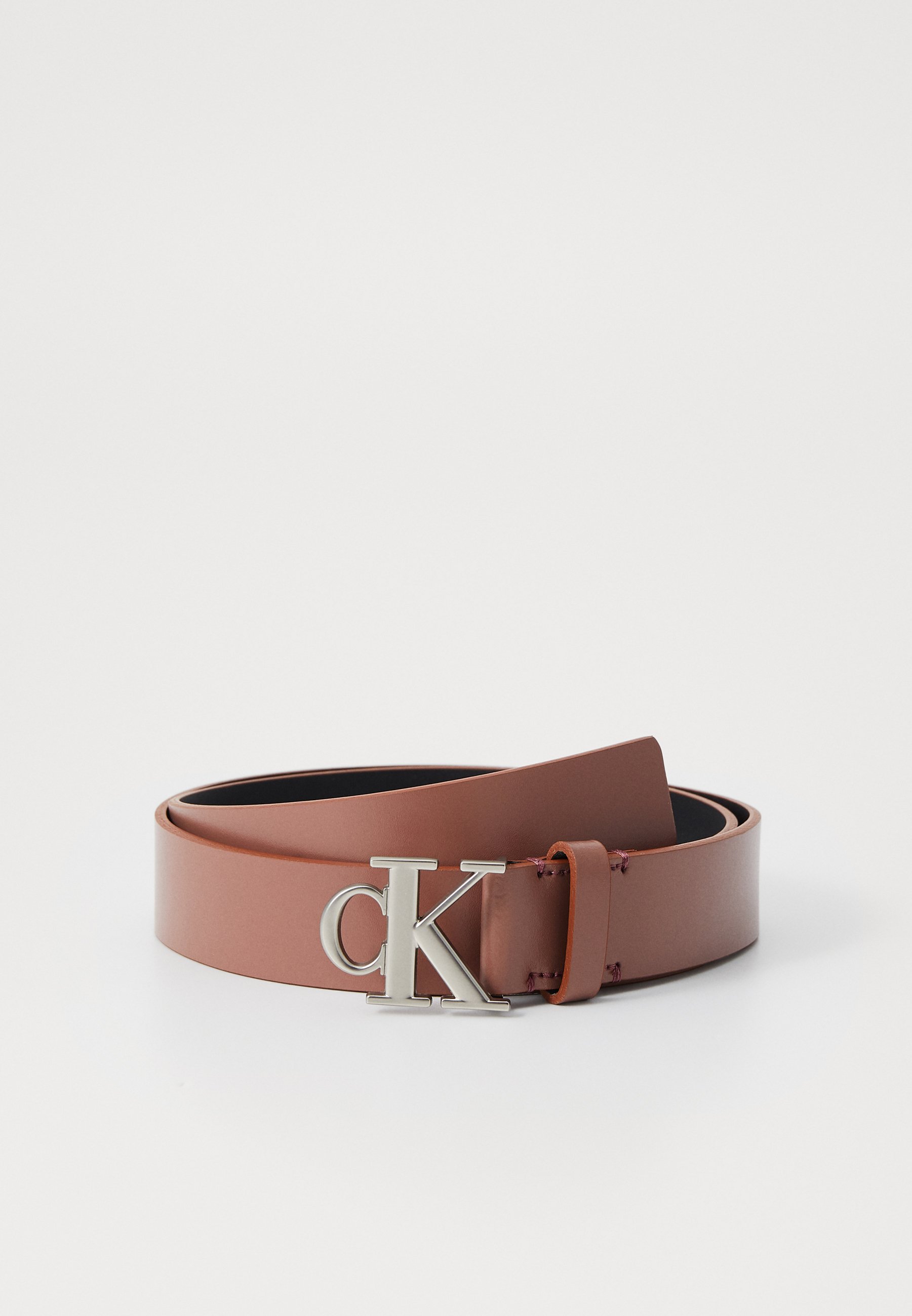 Calvin klein brown leather belt store