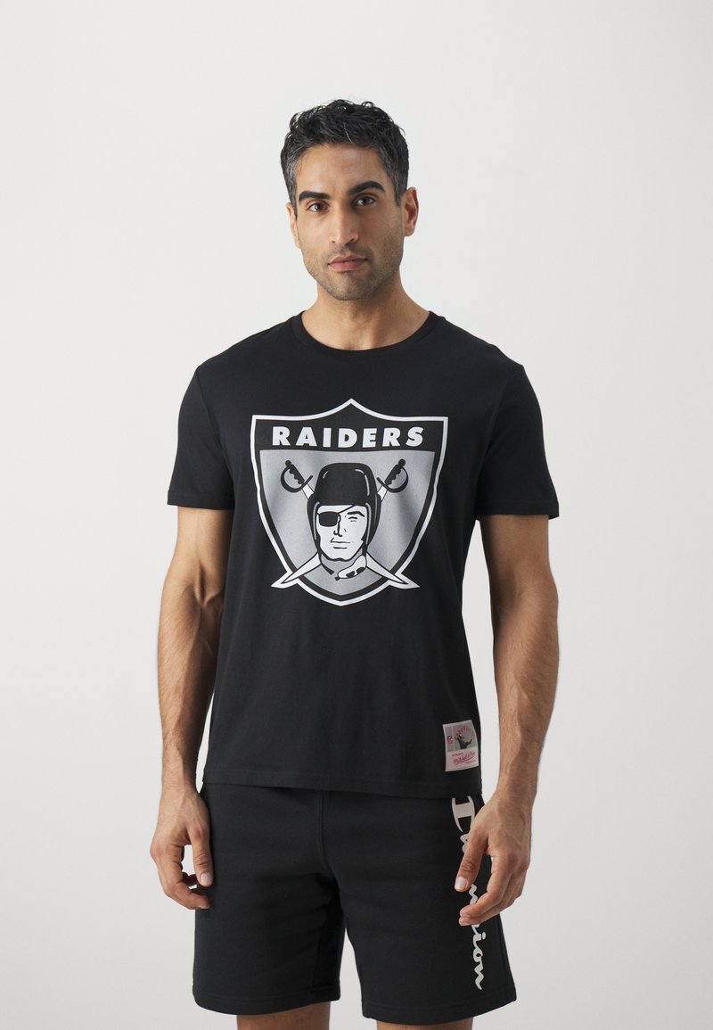 Mitchell & Ness NFL OAKLAND RAIDERS TEAM LOGO TEE - Squadra - black ...