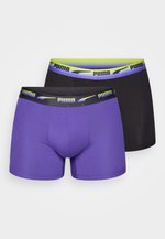 Puma MEN GRADIENT WAISTBAND BOXER 2 PACK - Pants - black/violet/black ...