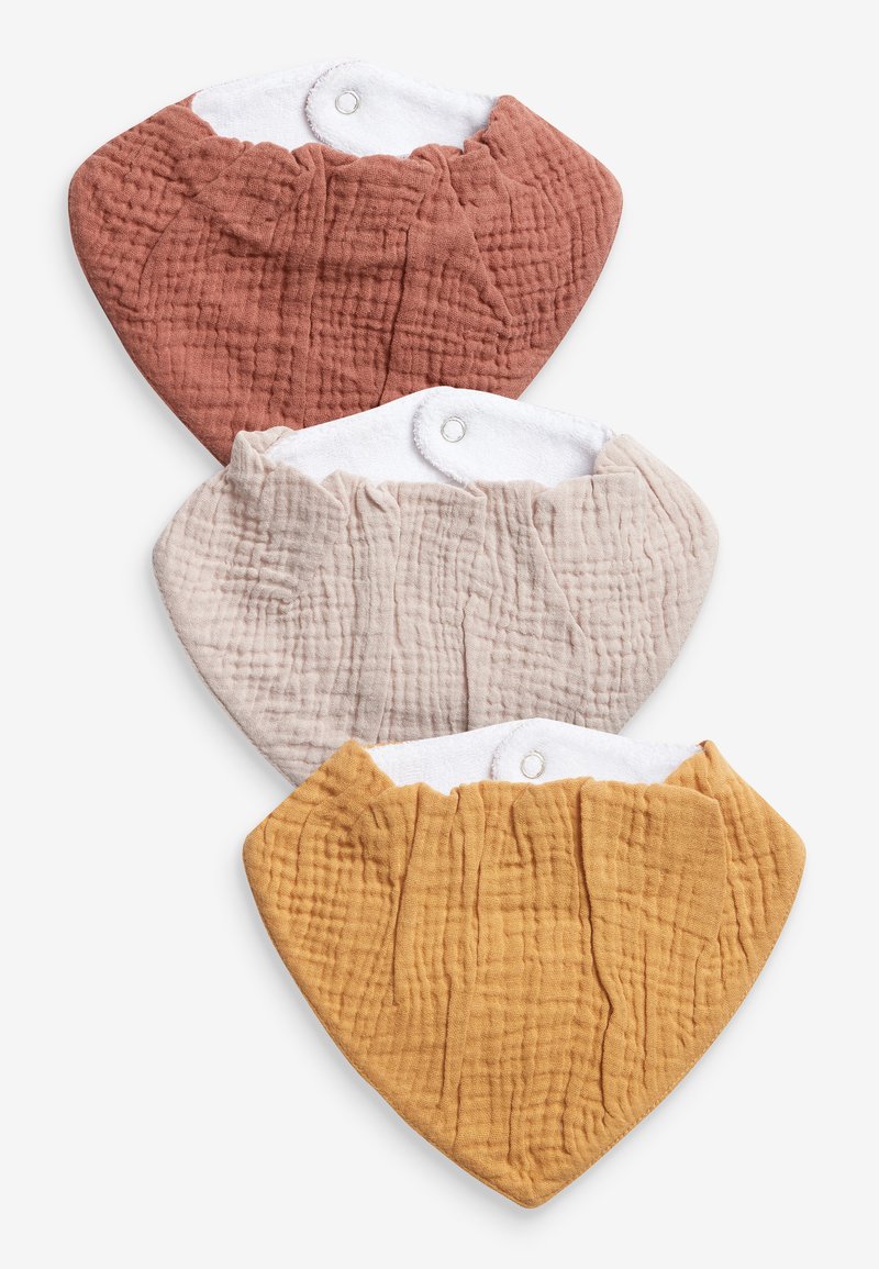 Next 3 PACK MUSLIN DRIBBLE - Bib - Neutral/brown - Zalando