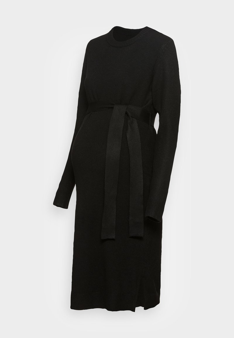 Pieces Maternity PMCAVA O NECK DRESS - Strickkleid - black/schwarz ...