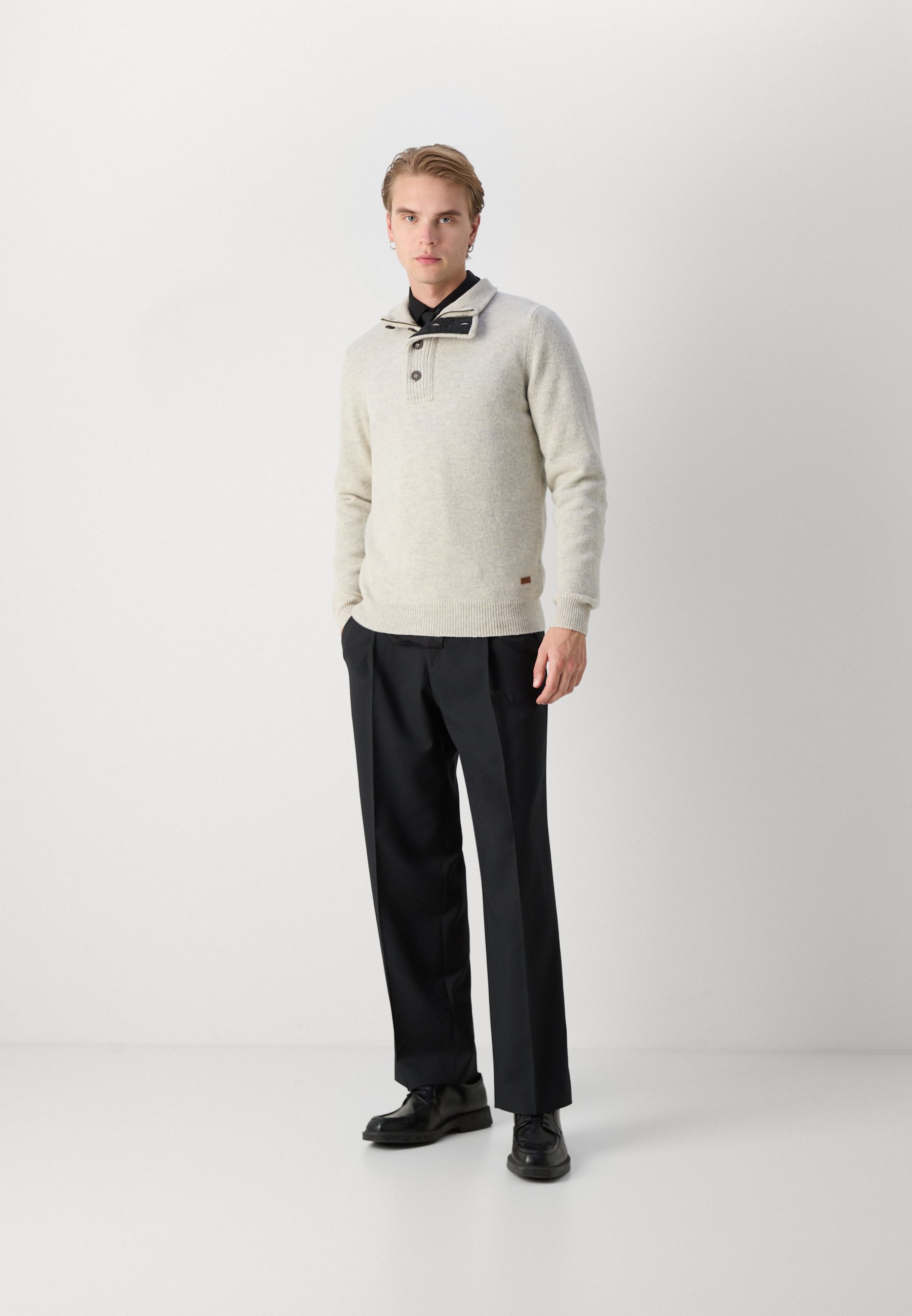 Barbour ESSENTIAL PATCH JUMPER Strickpullover pearl sand Zalando