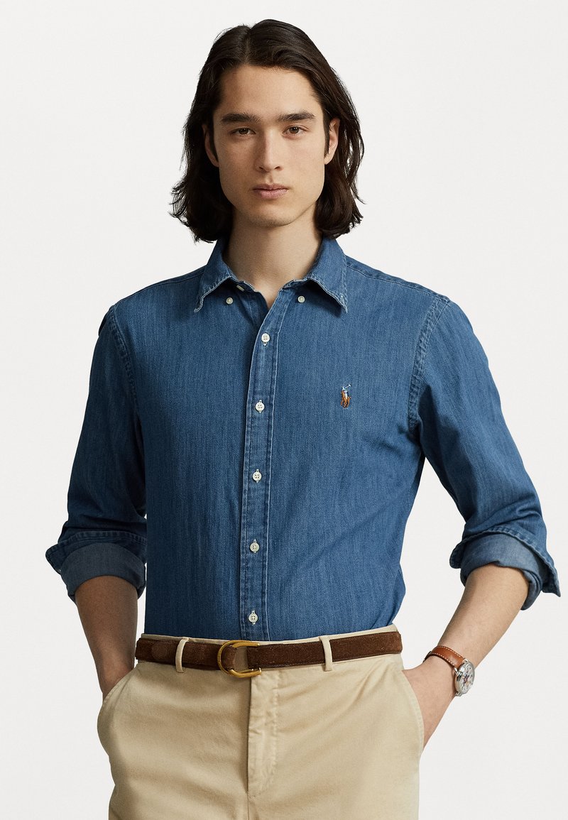 Polo Ralph Lauren CUSTOM FIT SHIRT - Skjorta - denim/mörkblå - Zalando.se