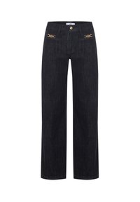 adL BUCKLE DETAILED - Bootcut jeans - black - Zalando