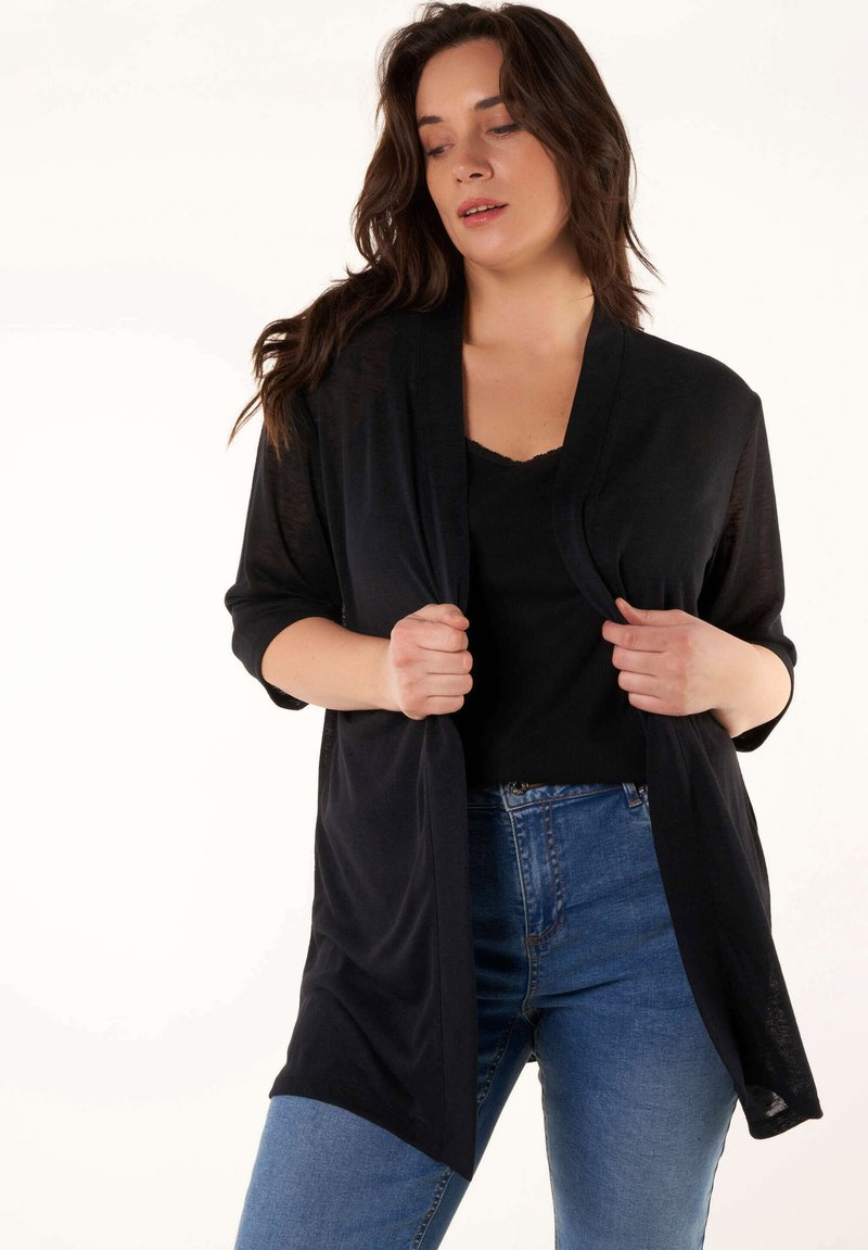 MS Mode OPENVALLEND - Cardigan - black - Zalando