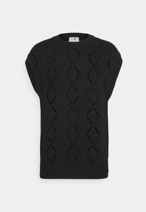 Filippa K BRAIDED VEST - Strickpullover - black/schwarz - Zalando.ch