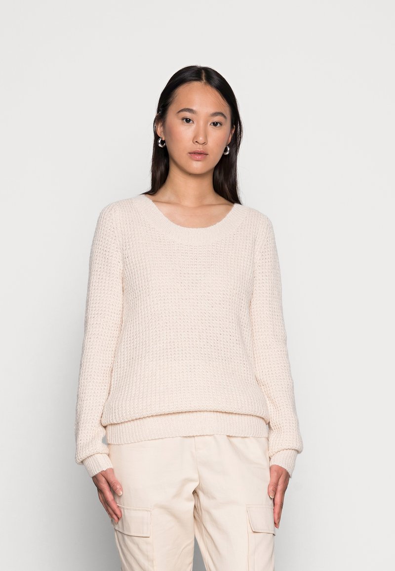 ICHI Sweter/beżowy - Zalando.pl