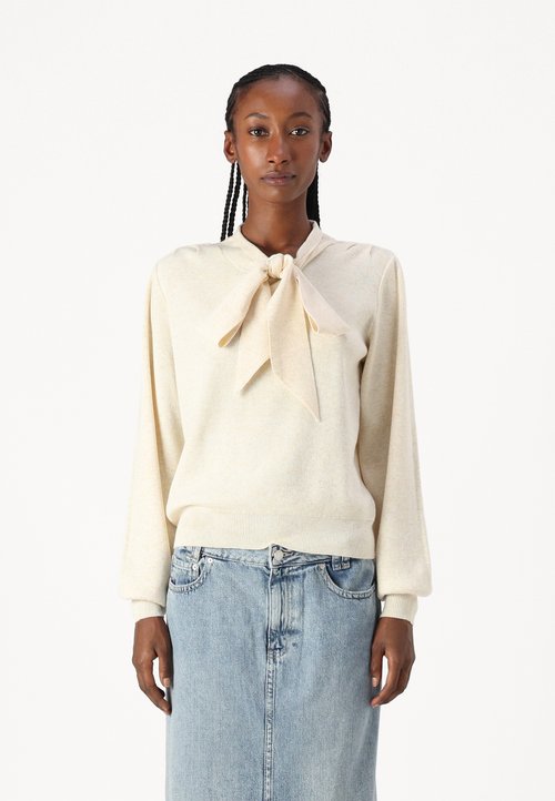 YAS YASFIMU - Neule - birch/luonnonvalkoinen - Zalando.fi