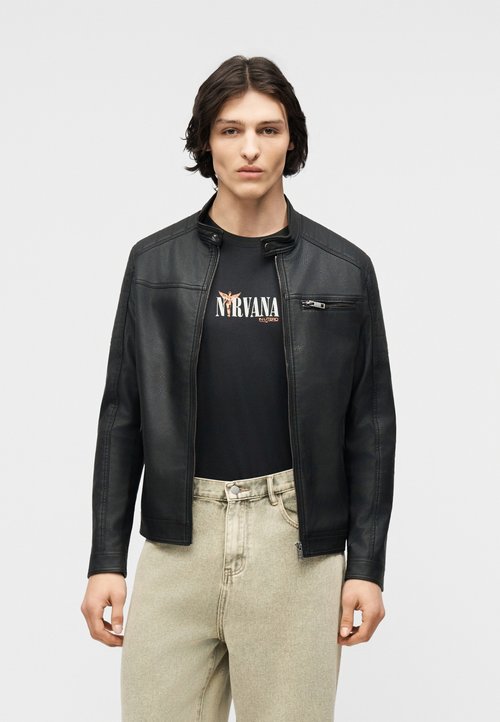 Freaky Nation RODNY - Nahkatakki - black/musta - Zalando.fi
