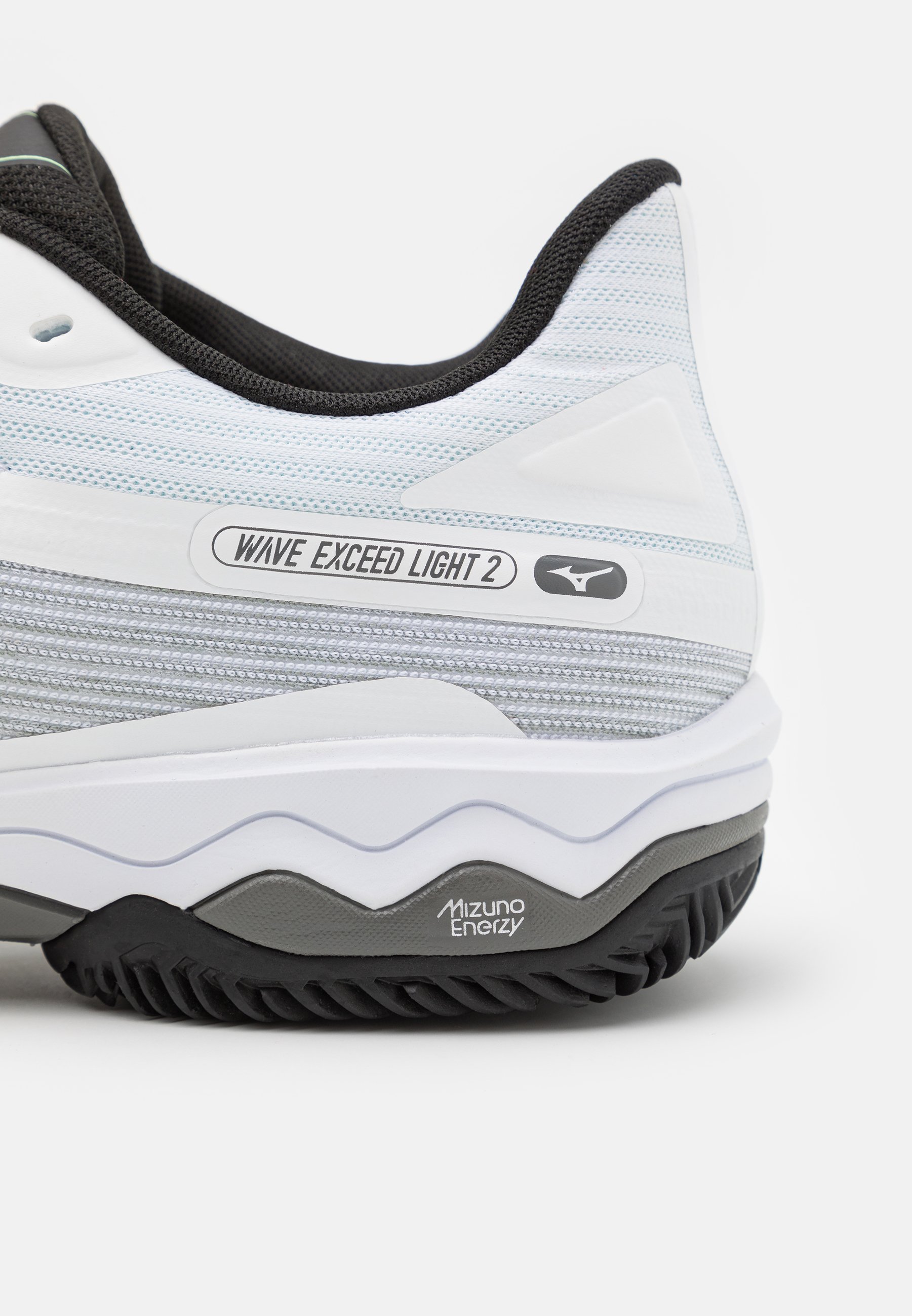 Mizuno WAVE EXCEED LIGHT 2 Clay court tennis shoes white metallic gray black white Zalando