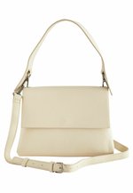Next LEATHER FORMAL TOP HANDLE BAG - Handbag - bone cream/beige - Zalando