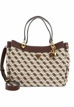 Guess SHEMARA GIRLFRIEND CARRYALL HOBO - Handtasche - brown logo/braun ...