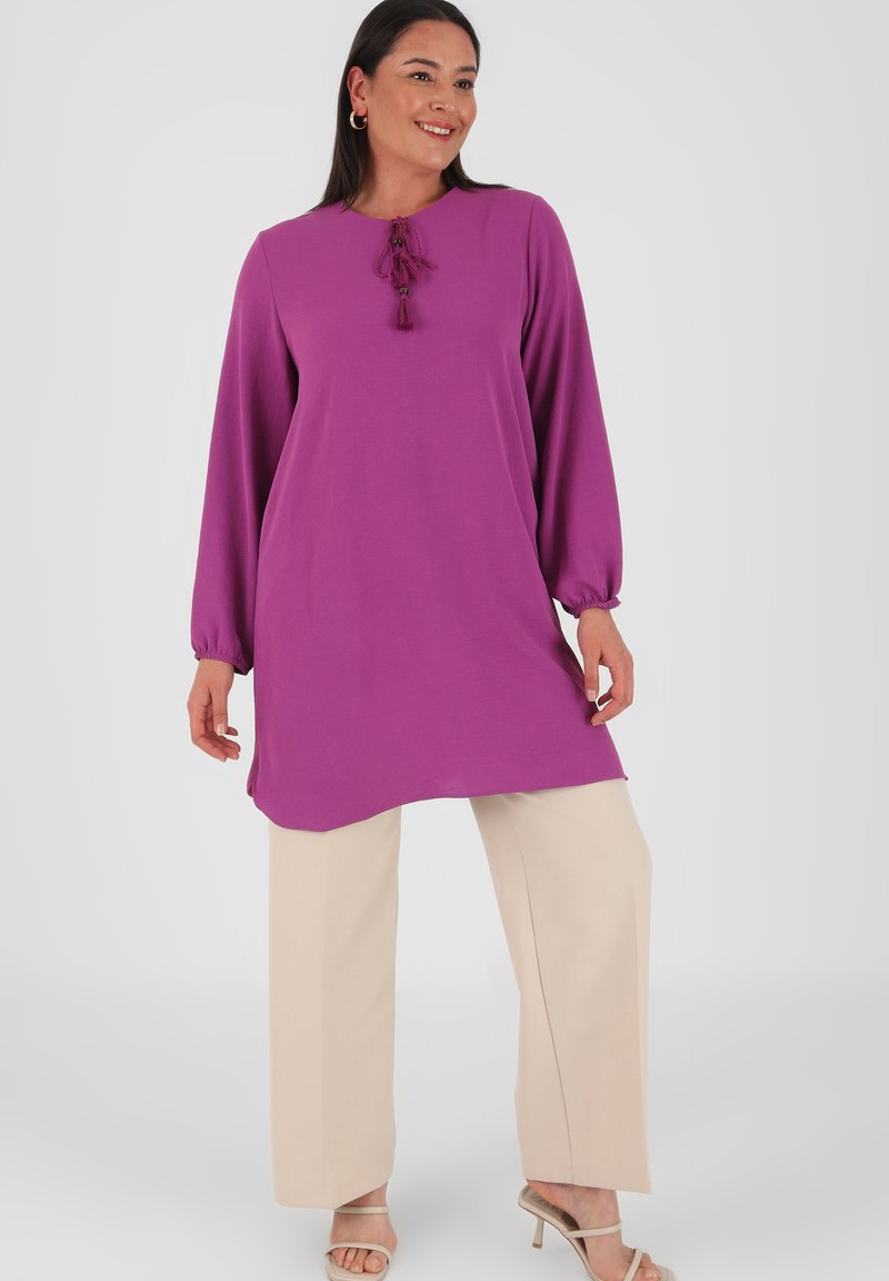 Modanisa CREW NECK-PLUS SIZE-ALIA - Tuniek - mauve - Zalando.nl