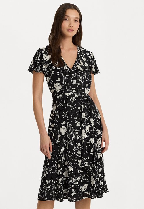 Lauren Ralph Lauren JILLEAH SHORT SLEEVE DAY DRESS - Vapaa-ajan mekko - indigo sail/sininen ...