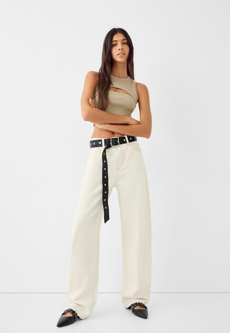 Bershka EXTRA-LONG WITH EYELETS - Taillengürtel - black/schwarz ...