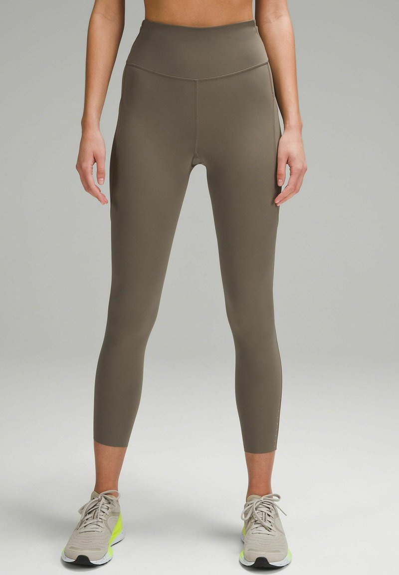 Lululemon Fast And Free High Rise Pockets 64cm Tights Brown Brun