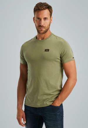 Casual Friday THEIS ZIPPER - T-Shirt basic - burnt olive/tanne - Zalando.ch