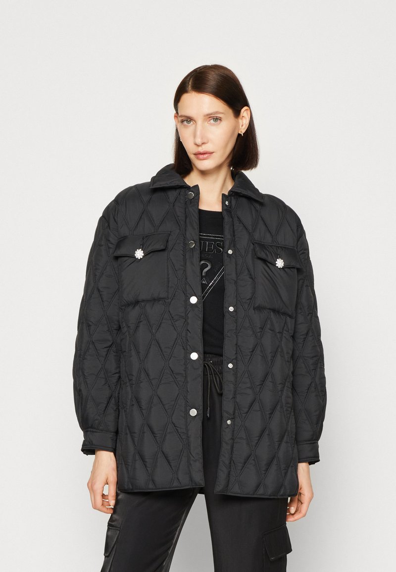 Guess GIORGIA QUILTED SHAKET - Manteau d'hiver - jet black a996/noir ...