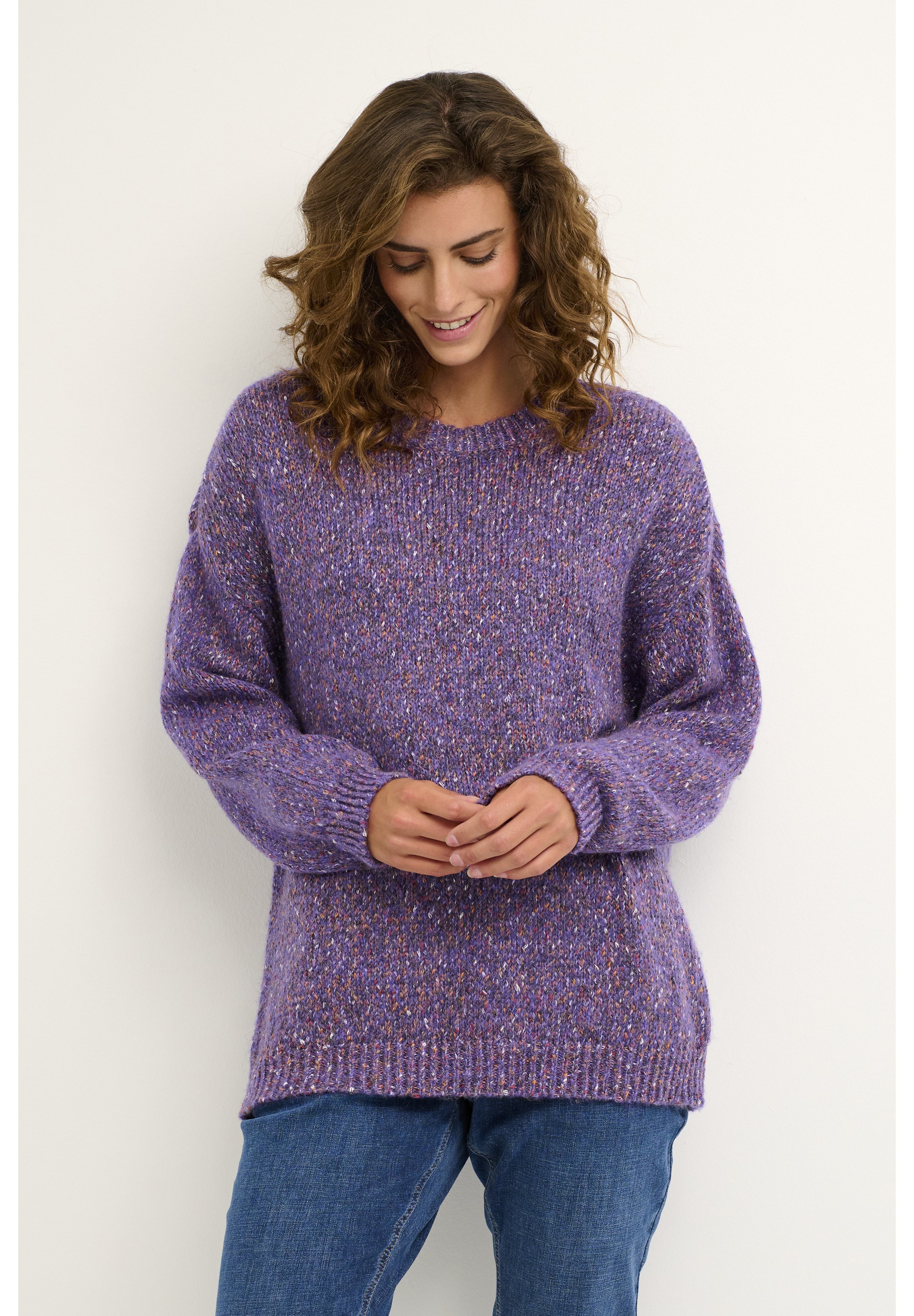 Cream CRKIARA JUMPER - Strickpullover - violet/indigo melange/lila ...