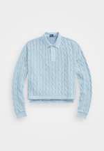 Polo Ralph Lauren LONG SLEEVE - Jumper - powder blue/blue - Zalando.ie