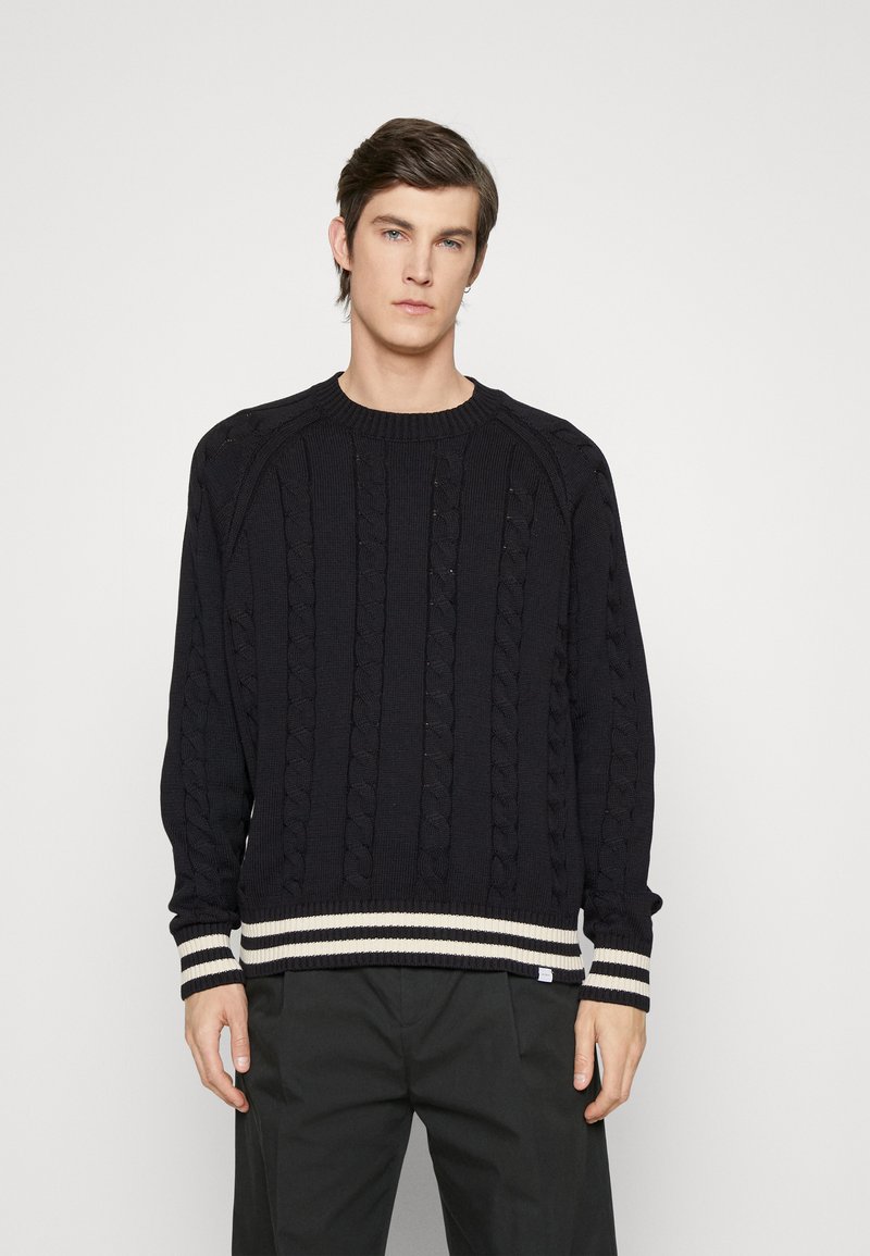 Les Deux GAVIN CABLE - Trui - black/ivory/zwart - Zalando.nl