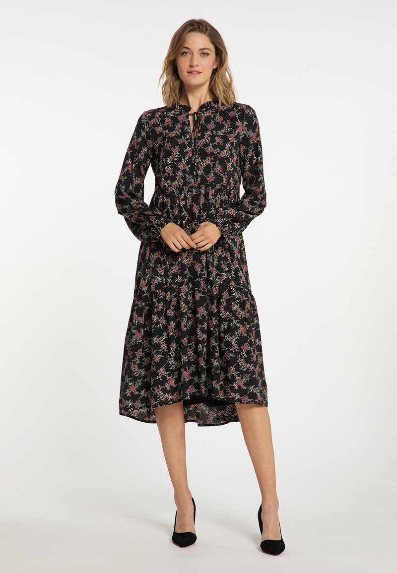 usha USHA QISHA - Freizeitkleid - schwarz mehrfarbig/schwarz - Zalando.de