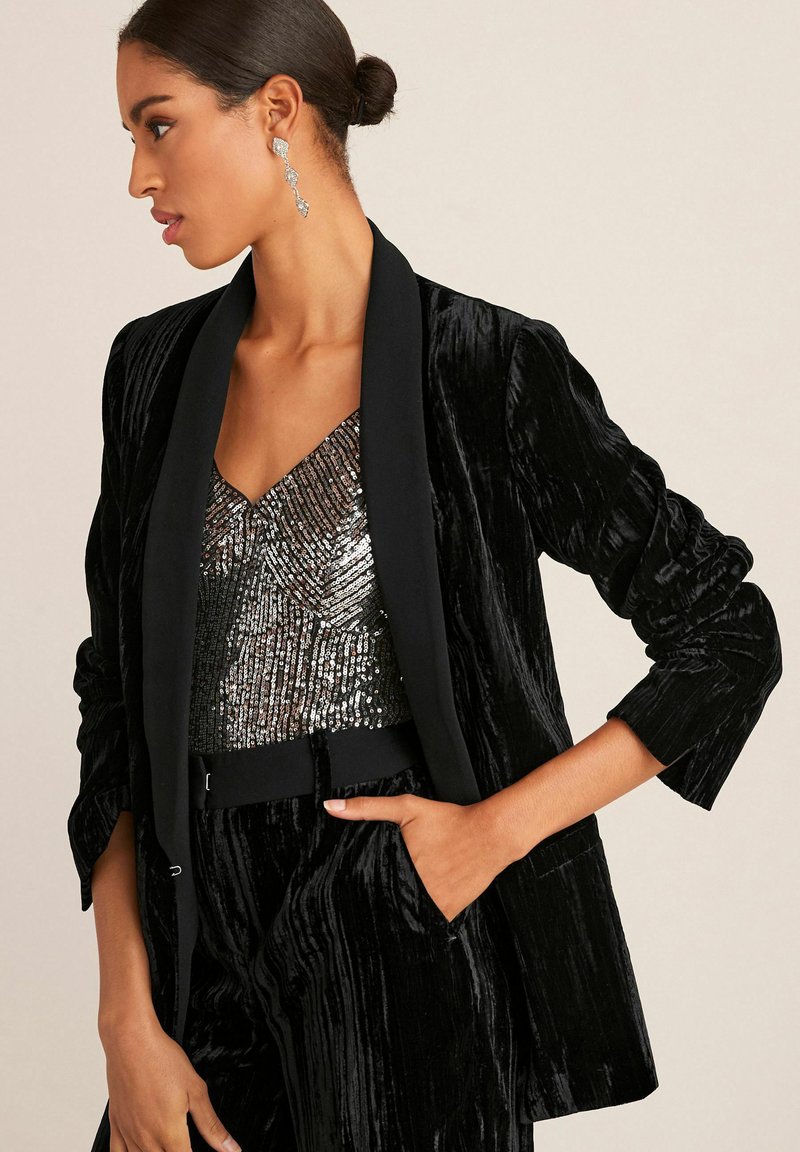 Next VELVET RIPPLE SUIT: BLAZER - Blazer - black - Zalando.de