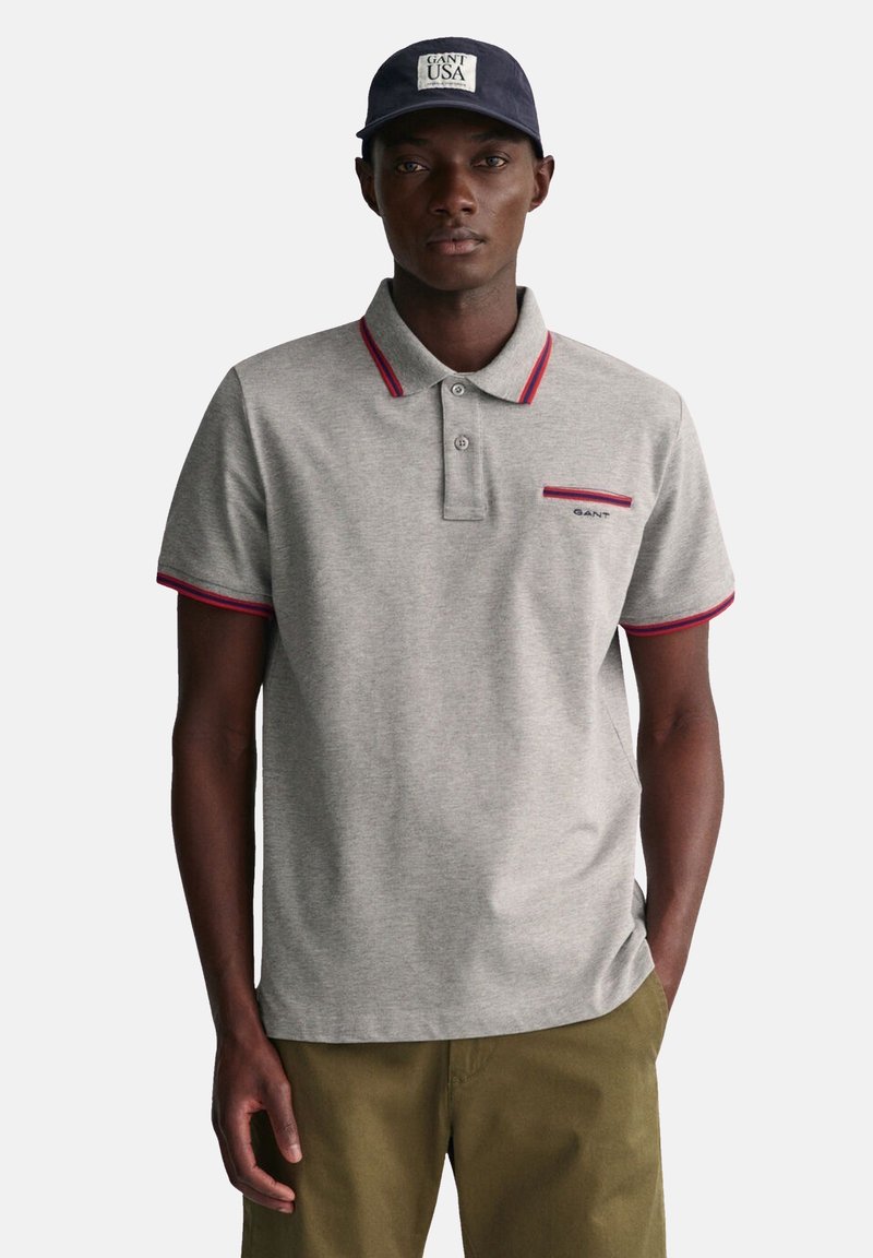 GANT 3-COLOR TIPPED - Polo - grau/gris - Zalando.es