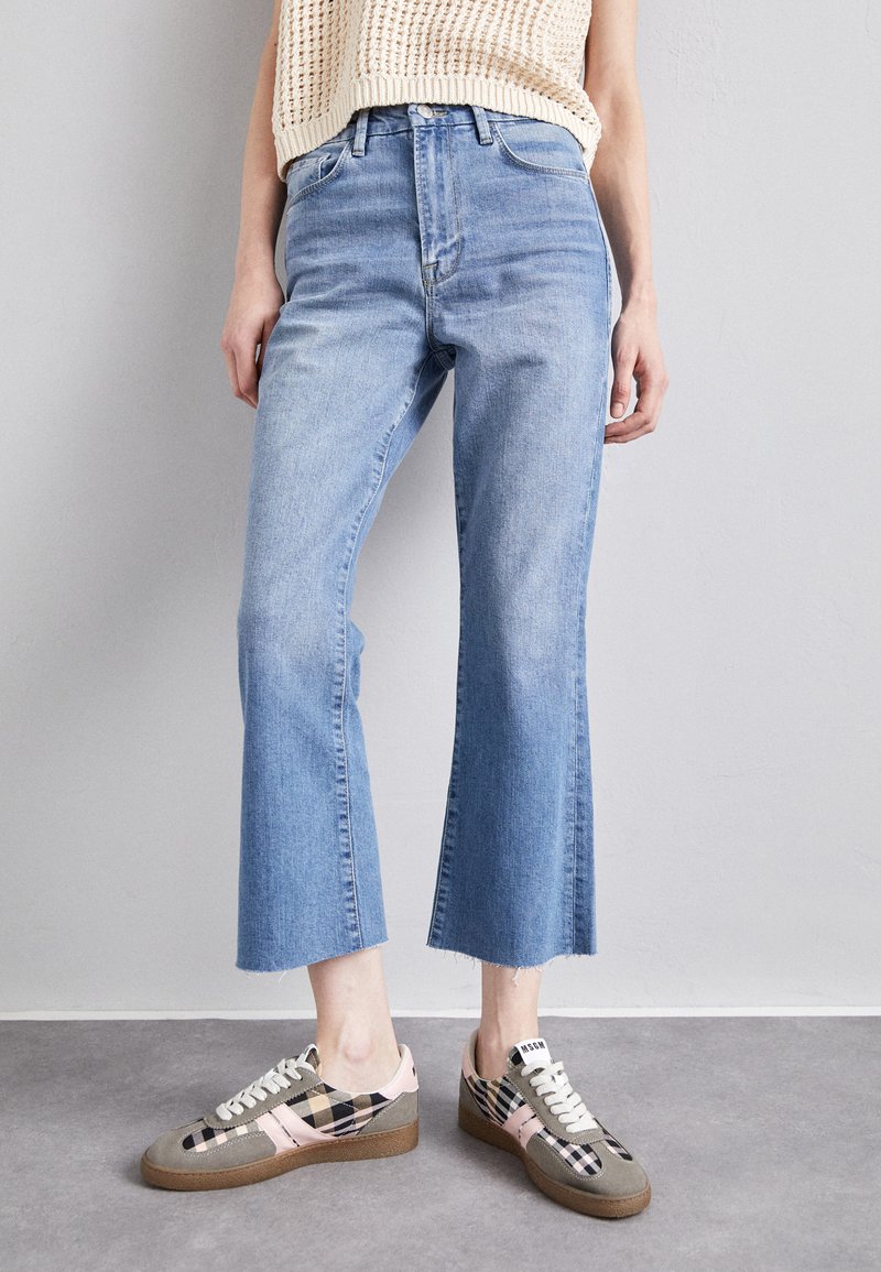 FRAME SUPER HIGH CROP MINI BOOT - Džíny Bootcut - deepwater/modrý denim ...