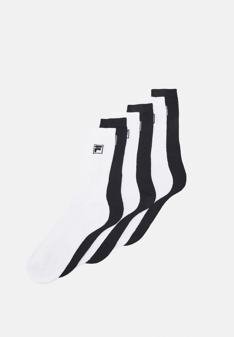 Fila CREW TENNIS FULL TERRY 6 PACK - Socks - black/white/black - Zalando.ie