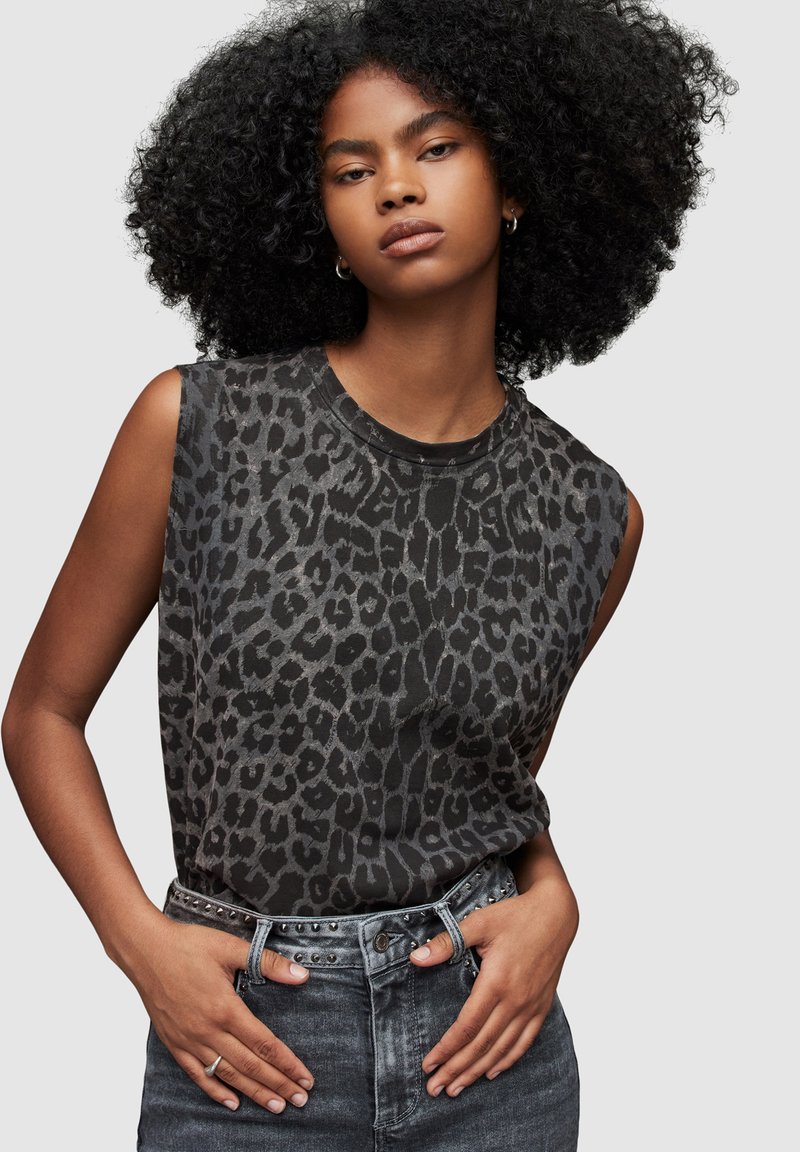 AllSaints TAZ LEPPO - Top - black/negro - Zalando.es