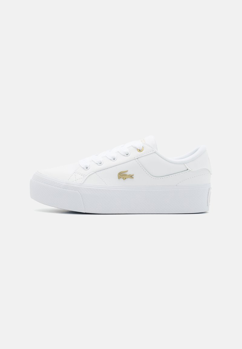 Lacoste ZIANE PLATFORM - Zapatillas - white/gold/blanco - Zalando.es
