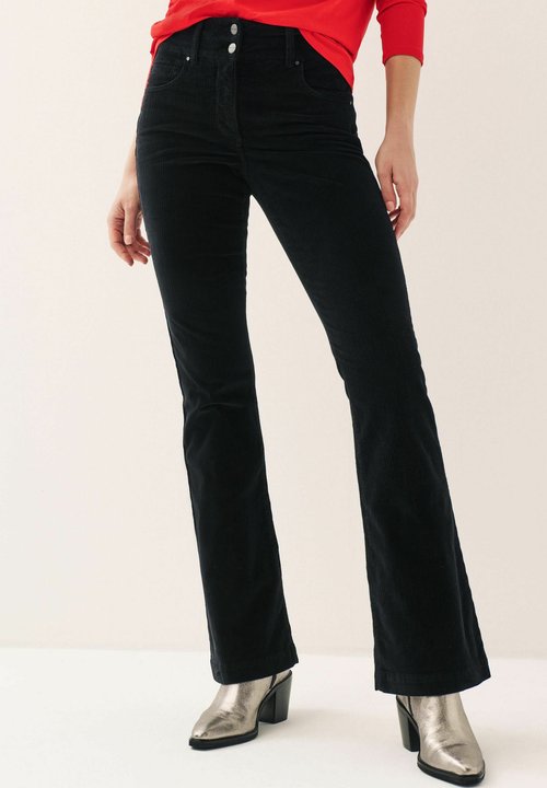 We Fashion Flared Van Stof Stoffhose Black Schwarz Zalando Ch