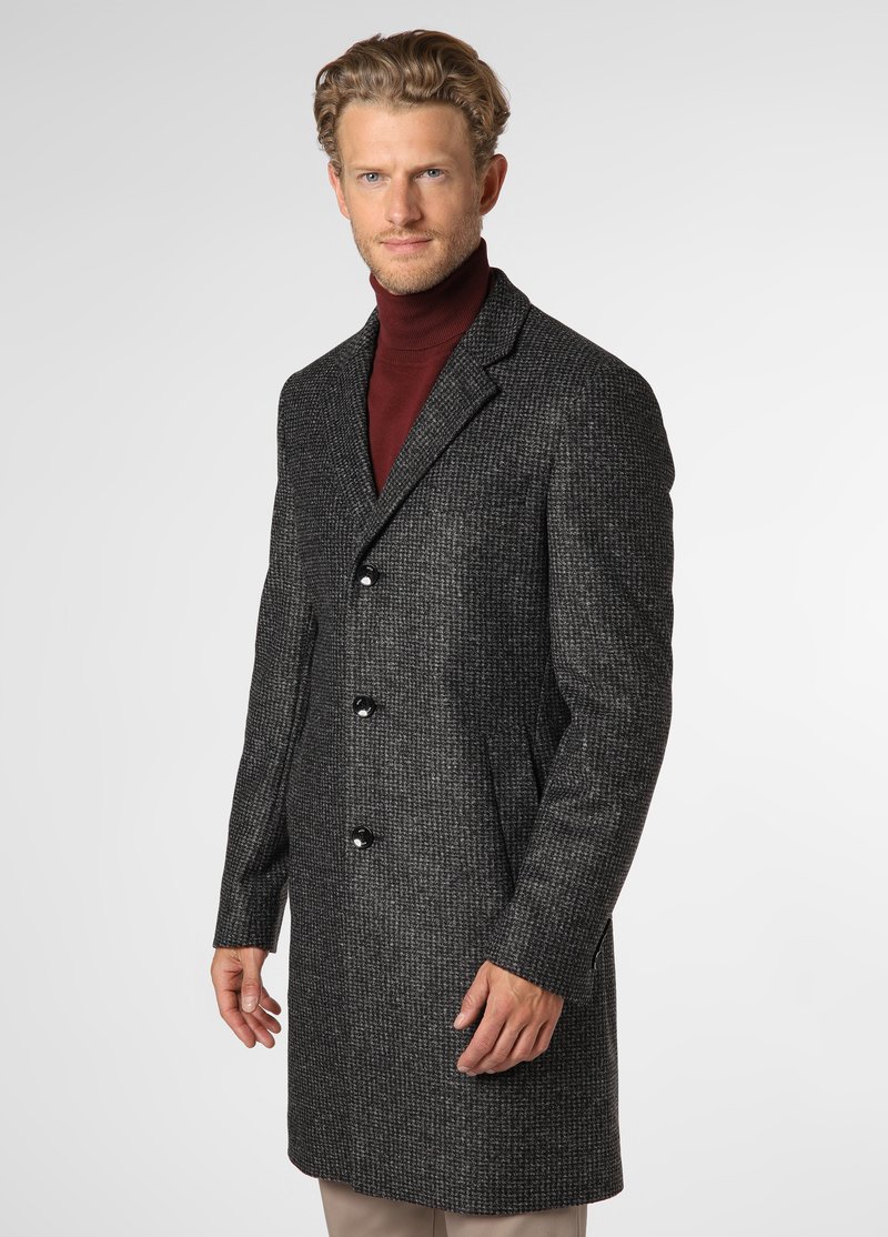 BOSS Classic coat - schwarz grau/multi-coloured - Zalando.de