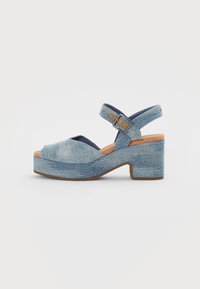 TOMS ISLA PEEP TOE - Platform sandals - blue - Zalando.co.uk